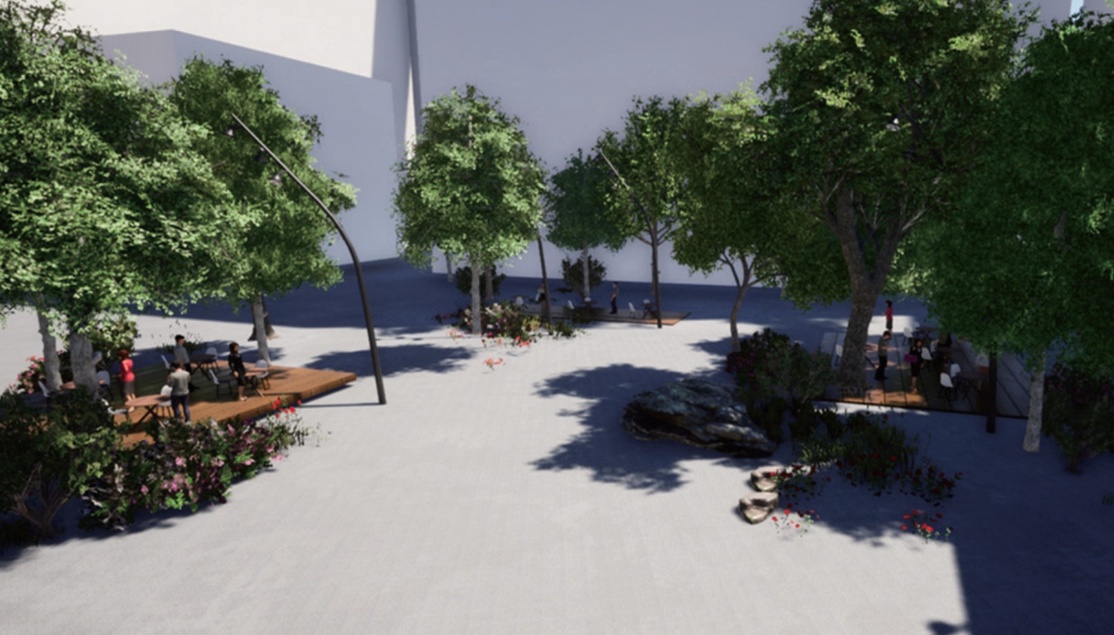 Multi-objective optimization for tree arrangement in urban open space considering thermal ...